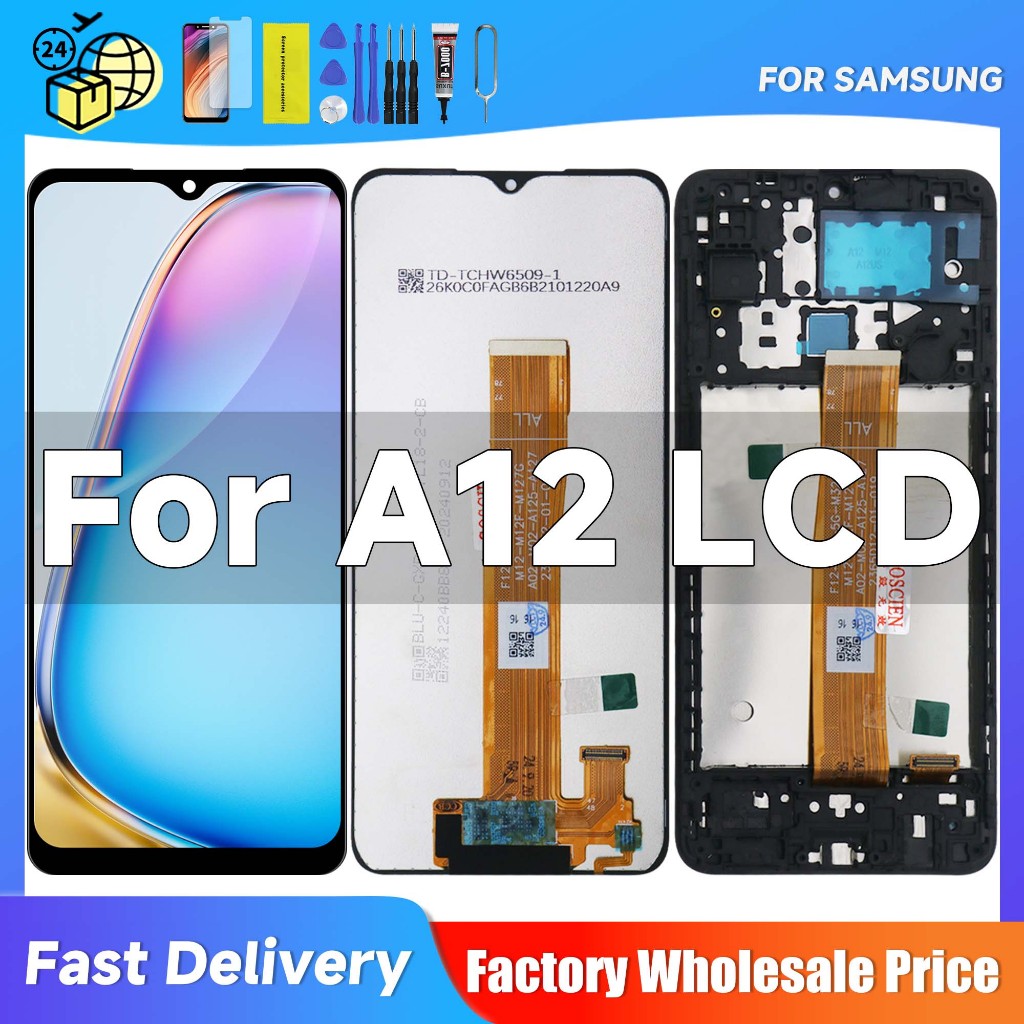 For Samsung Galaxy A12 A125F / A12 Nacho A127 / A02 / M02 LCD Display Touch Screen Digitizer ...