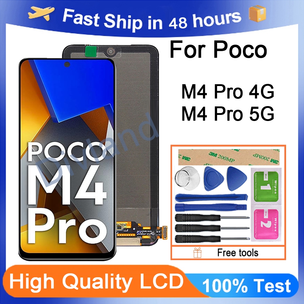 Original OLED TFT Poco M4 Pro 4G M4 Pro 5G LCD Display Touch Screen ...