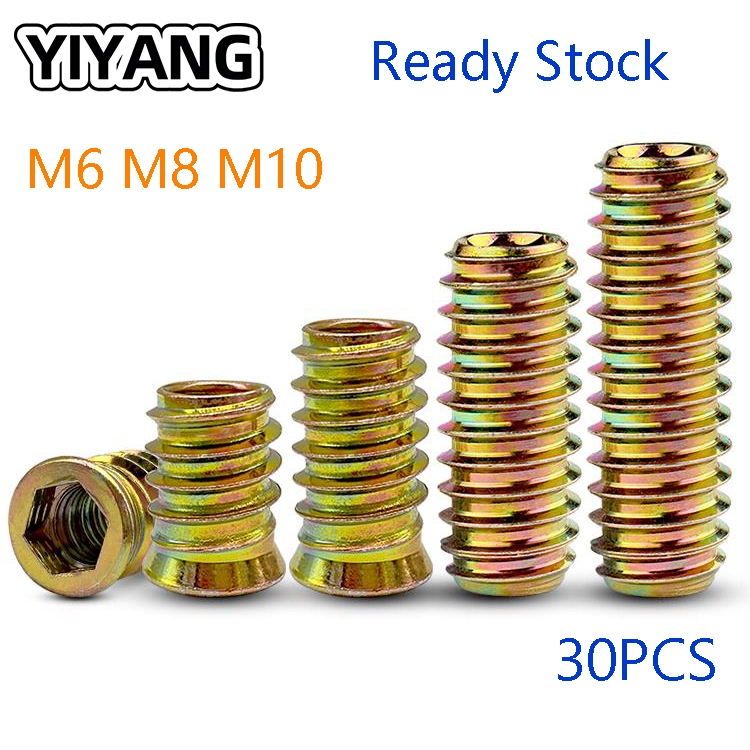 Wooden Insert Screws Hex Socket Threads Bolts Nut Fixing for ...