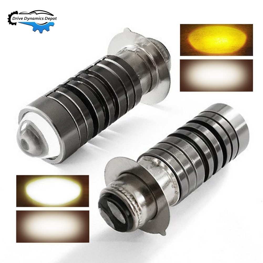Universal Dual Color Headlight Bulbs T19 P15D H6M PX15D Motorcycle ...
