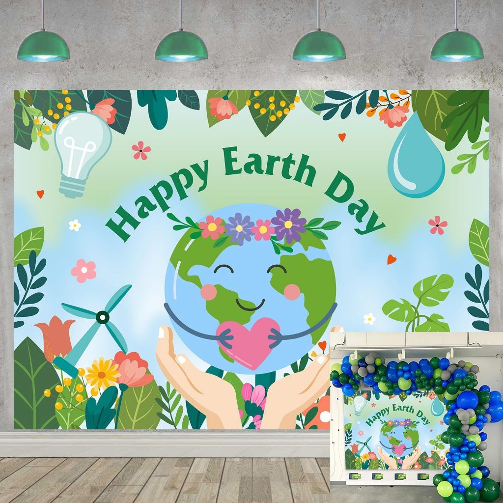Happy Earth Day Backdrop April 22 Save The Nature Photography ...