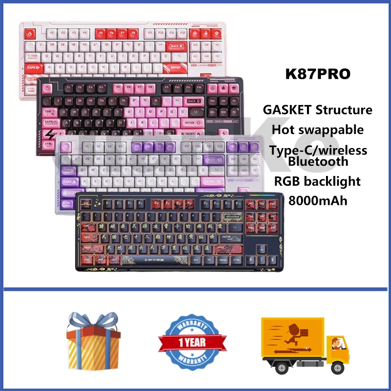 Lingbao K87PRO Wireless Mechanical Keyboard 75% Hot swappable RGB ...