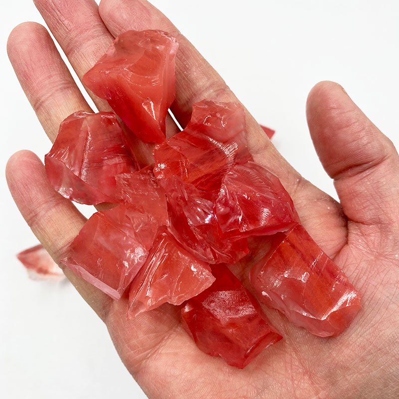 100g/pack Watermelon Red Stone Rough Smelting Quartz Crystal Healing ...