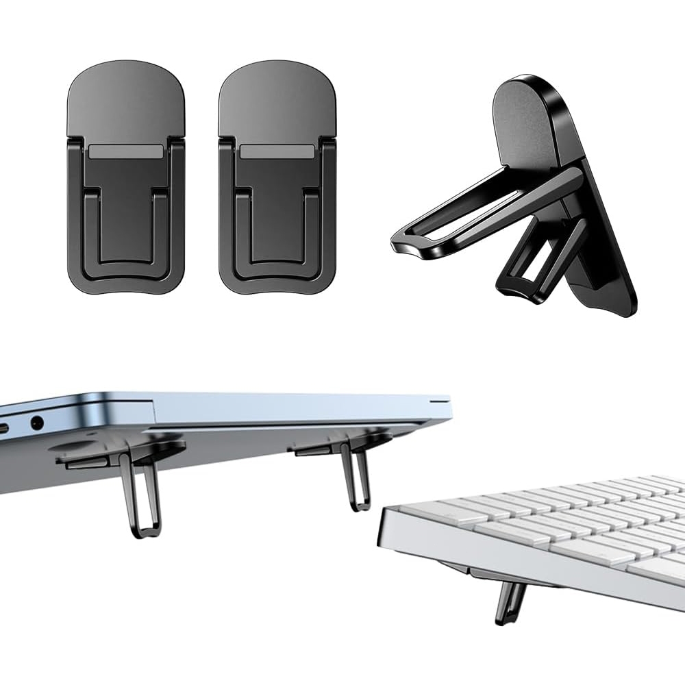 2pcs Self-Adhesive Keyboard Stand for Desk, Adjustable Laptop Stand ...