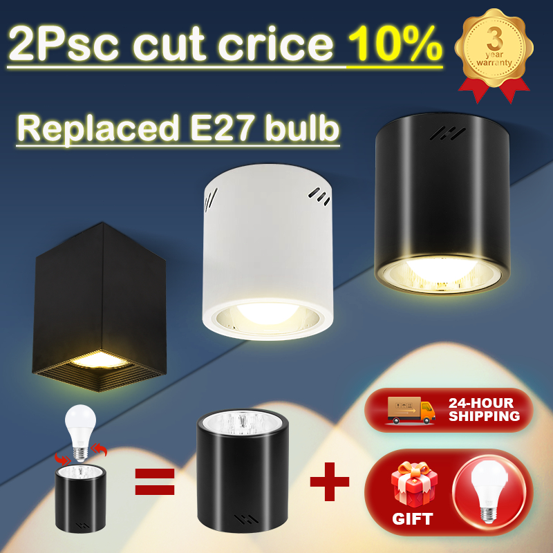 Led Downlight Surface Ceiling Pin Light E27 Replaceable Bulb Spotlight ...