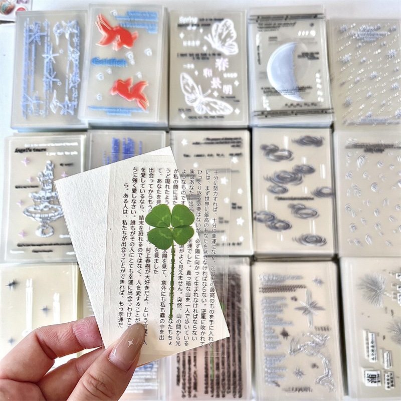 15pcs Transparent Sealing Sticker ins DIY Idol Card Gift Decor Sticker ...