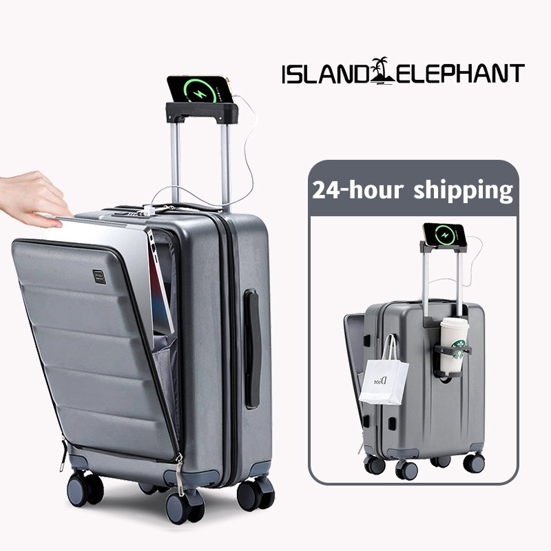 Maleta TSA Laptop Front Opening Luggage Travel Bag 20/24Inch With USB ...