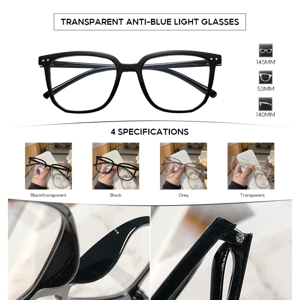 Anti Blue Ray Transparent Eyeglasses Glasses Blocking Light Shades for ...