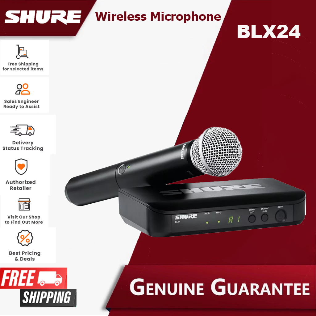 Shure BLX24/BETA58A SM58 UHF Wireless Microphone System | Shopee Philippines