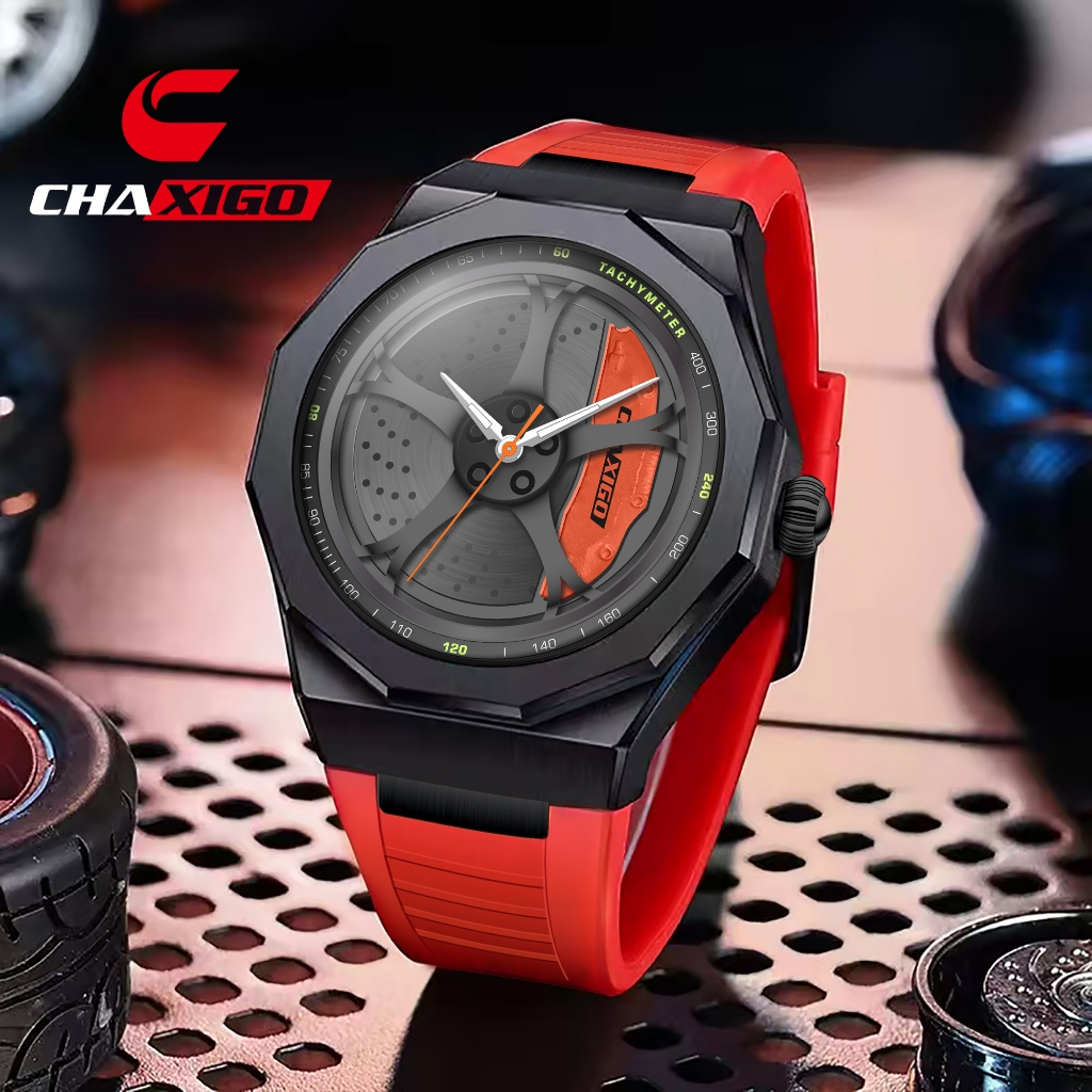 CHAXIGO Watch for Men 3D 360 Degree Rotating Bezel Watch Waterproof Car ...