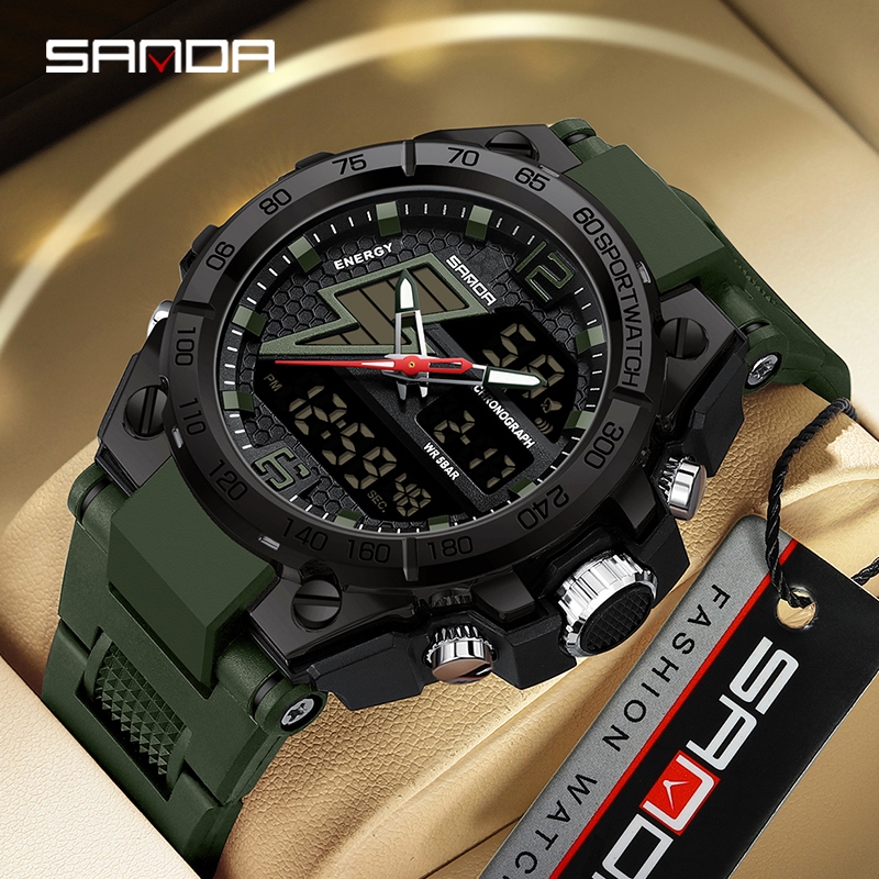 Sanda 6137-3/Original digital watch sanda watches for men display ...