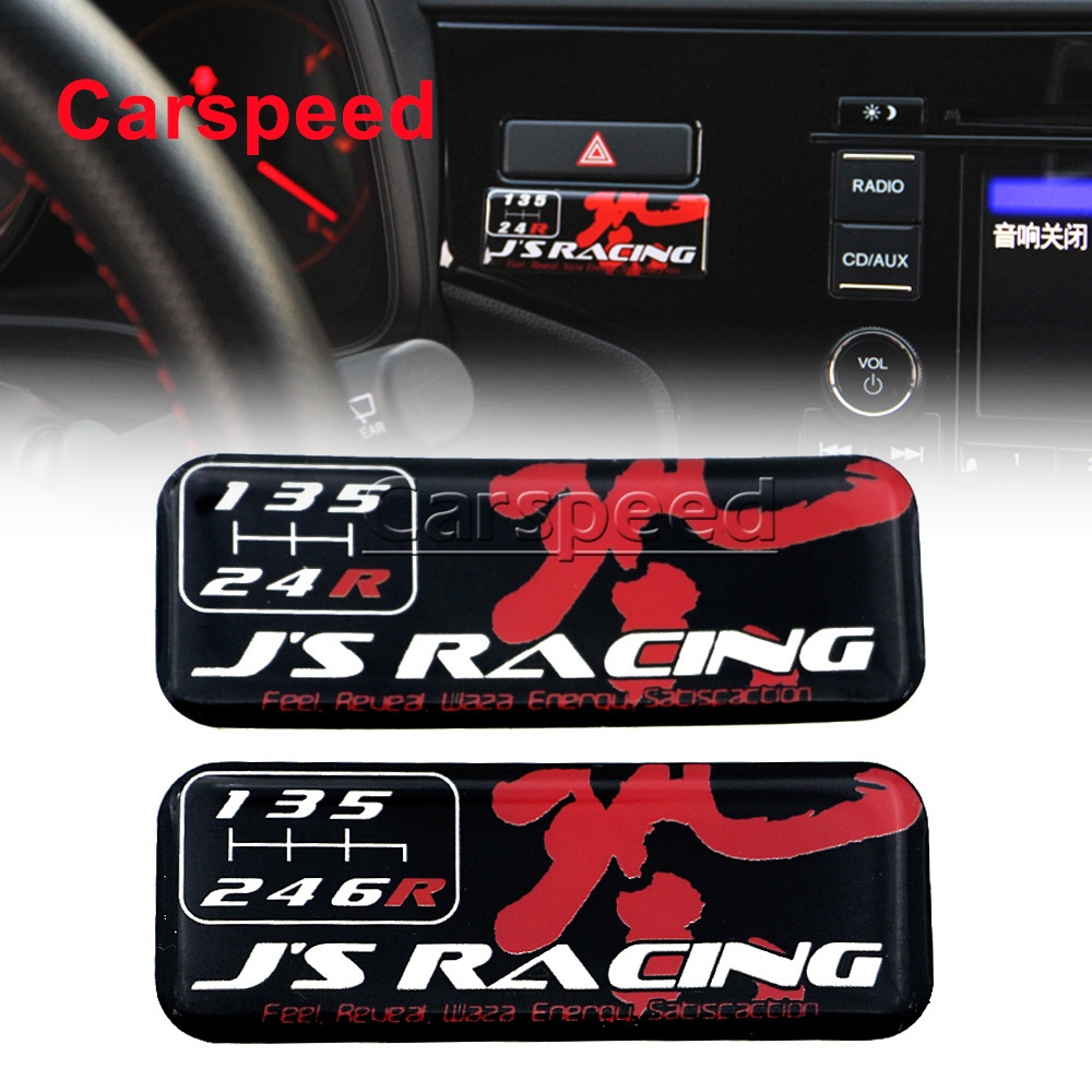 3D J'S Racing Sticker Car Racing Shift Plate Decal 5 Speed 6 Speed ...