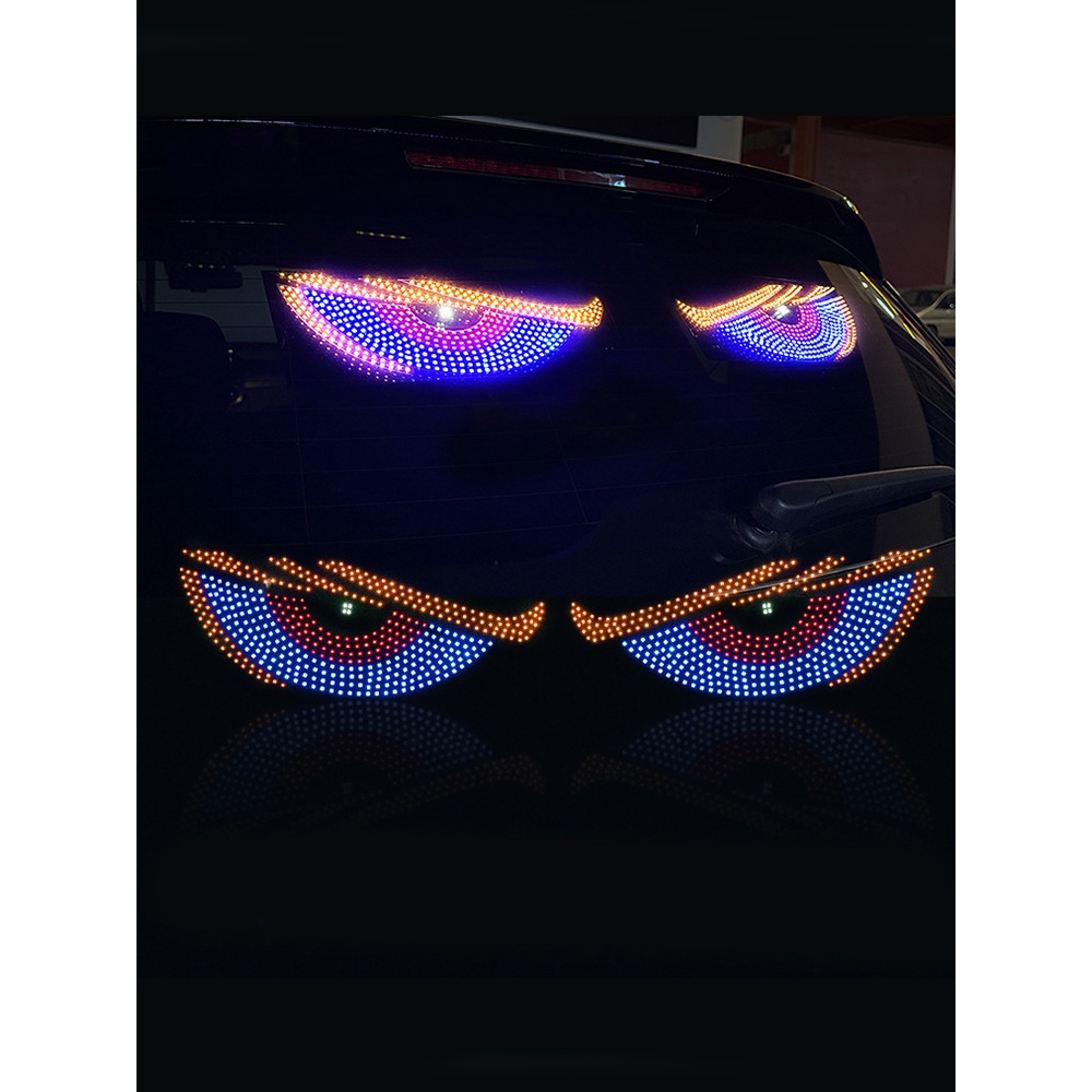 Dynamic demon eye lights Car sticker USB interface gel adhesive ...