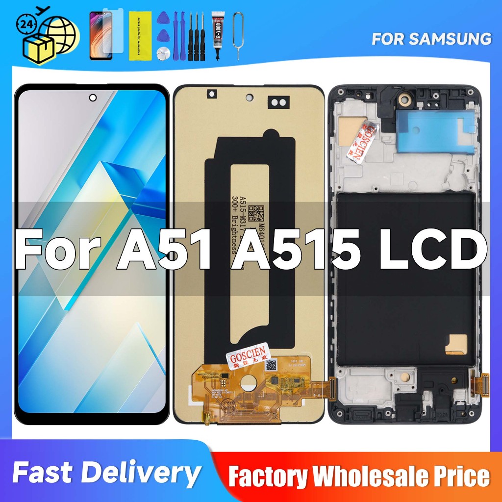 A51 LCD For Samsung Galaxy A51 A515 A515FN/DS A515F Display With Touch Screen Digitizer Assembly ...