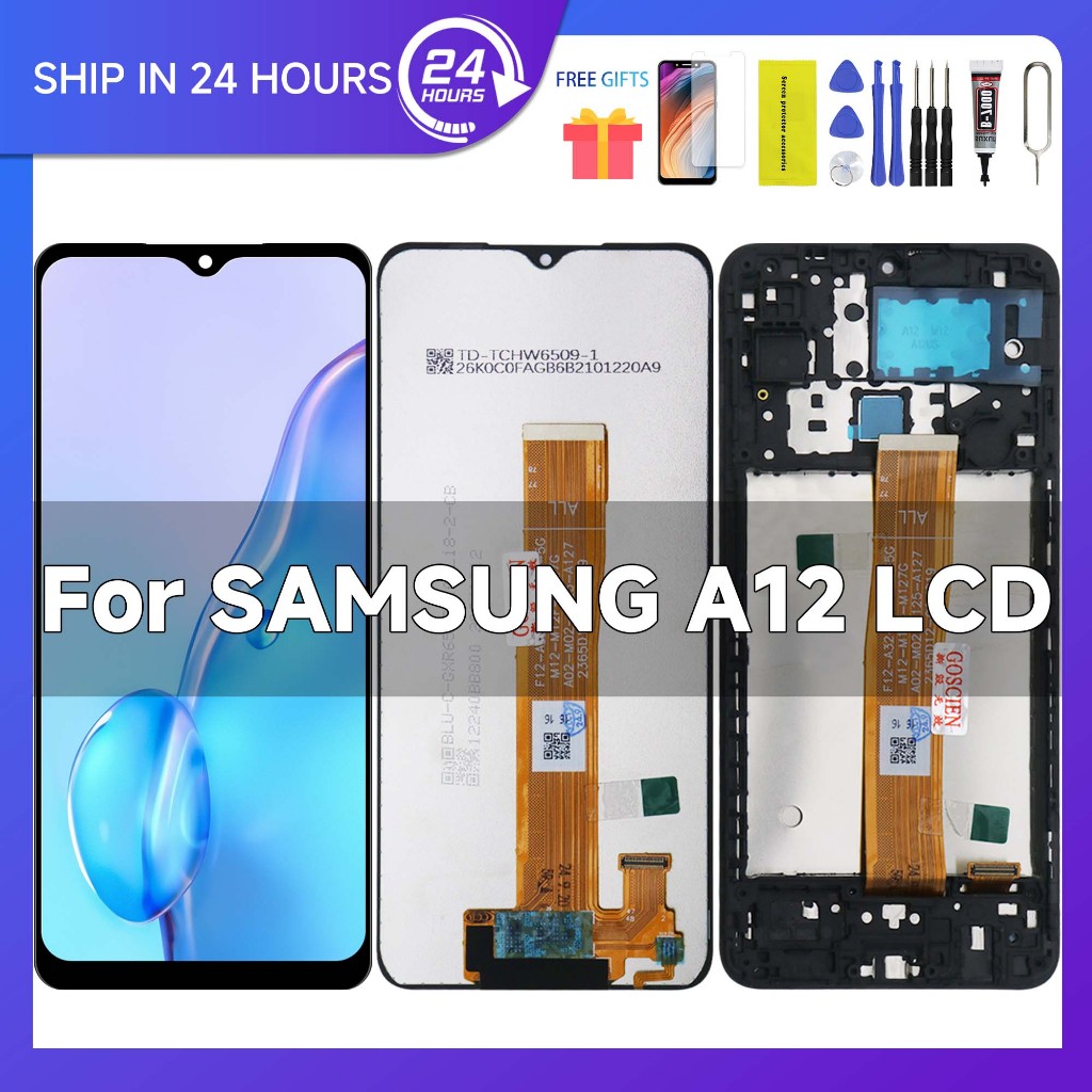 For Samsung Galaxy A12 A125F / A12 Nacho A127 / A02 / M02 LCD Display Touch Screen Digitizer ...
