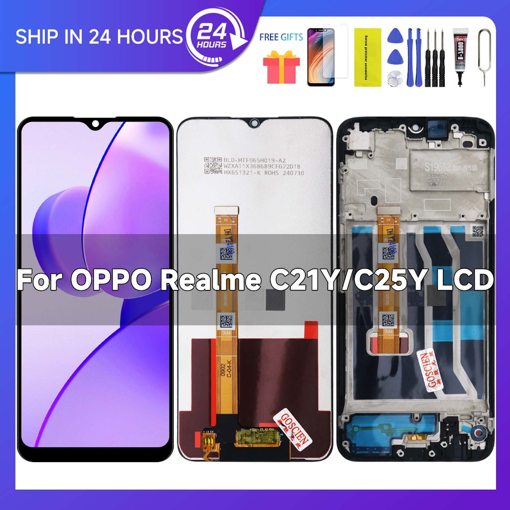6.5" For OPPO Realme C21Y LCD Display RMX3261 RMX3263 OPPO Realme C25Y RMX3265 RMX3268 Display ...
