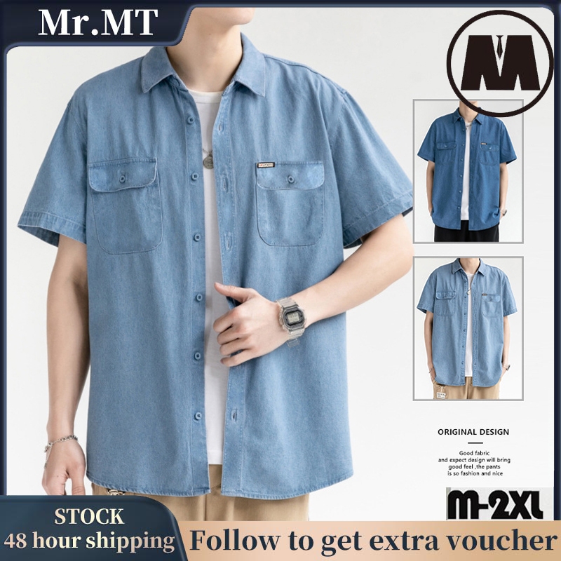 Mr.MT Men's Denim Jackets Cargo Jackets Casual Denim shirts For Men ...