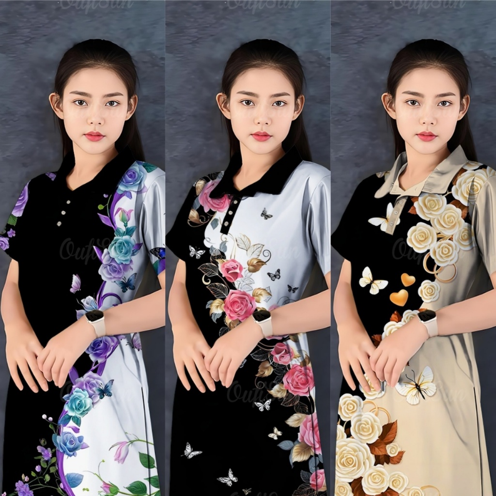 Dresses Women New Style Filipiñiana attire for women Polo Dress Plus ...