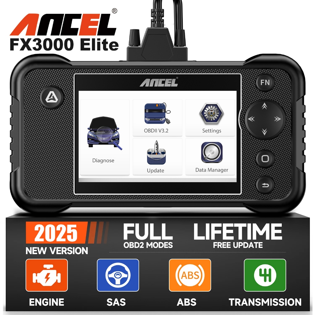 ANCEL FX3000 Elite Automotive Advanced OBD2 Scanner ABS Airbag ...