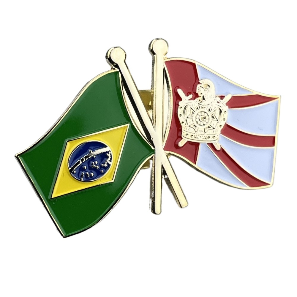 Fashion Accessories Enamel Brazil and Demolay Flag Pin Size 38MM ...