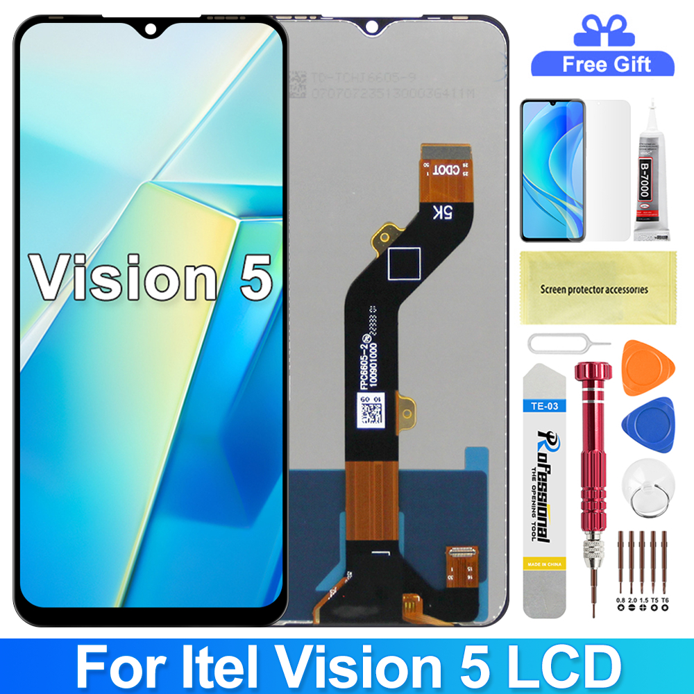 For Itel Vision 5 LCD Display Digitizer Touch Screen With Frame ...