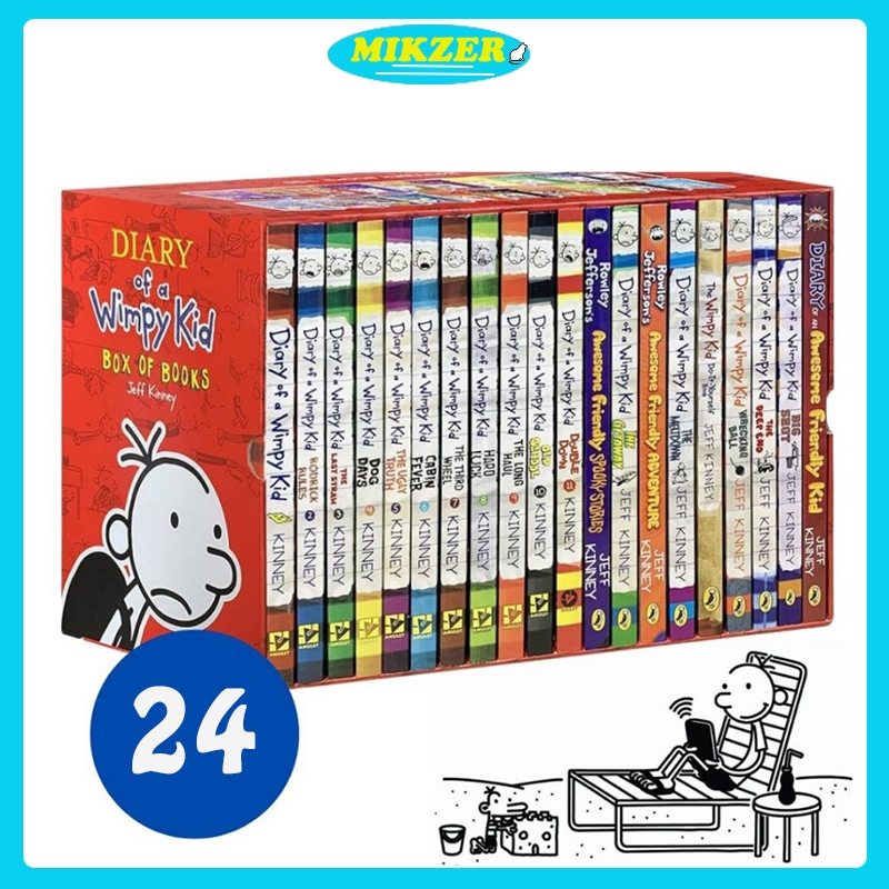 Diary Of A Wimpy Kid Collection 24 Books Boxed Set Comic Book English ...