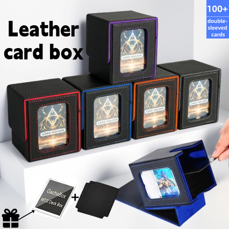 Card Deck Box with Transparent Window Can Holds 100+ Double-Sleeved ...