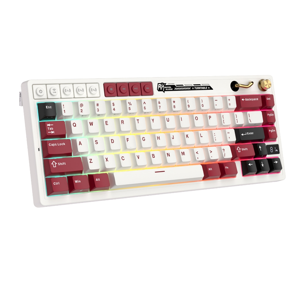 Royal Kludge RK M65 Famicom 66 Key Tri-Mode RGB Wired Bluetooth 2.4G ...