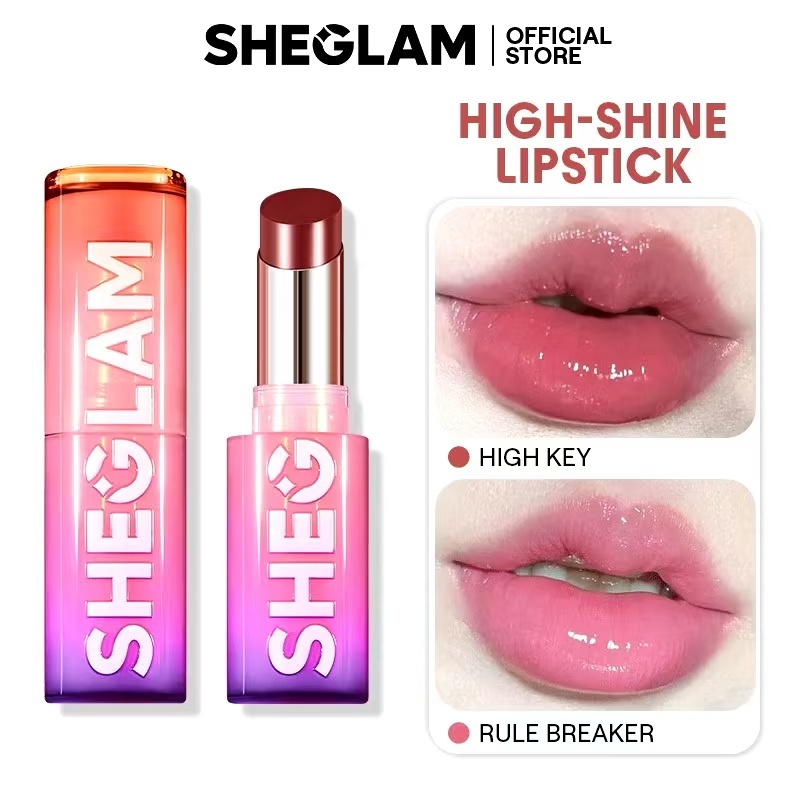 SHEGLAM Mirror Kiss High-Shine Lipstick-12 Colors High Gloss Shine ...