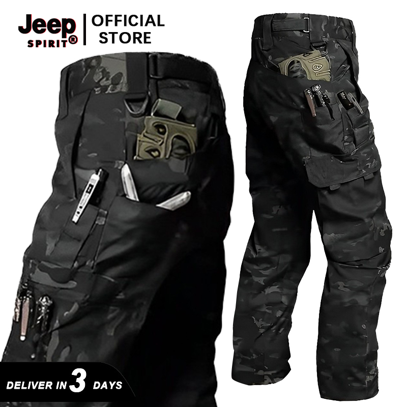 Jeep Spirit Men's Tactical Cargo Pants Outdoor Hiking Camping Pants ...