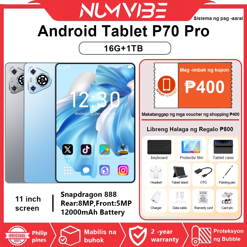 Numvibe P70 Pro Tablet 2024 New Tablet 11.0-Inch 16GB+1TB Full HD Cheap ...