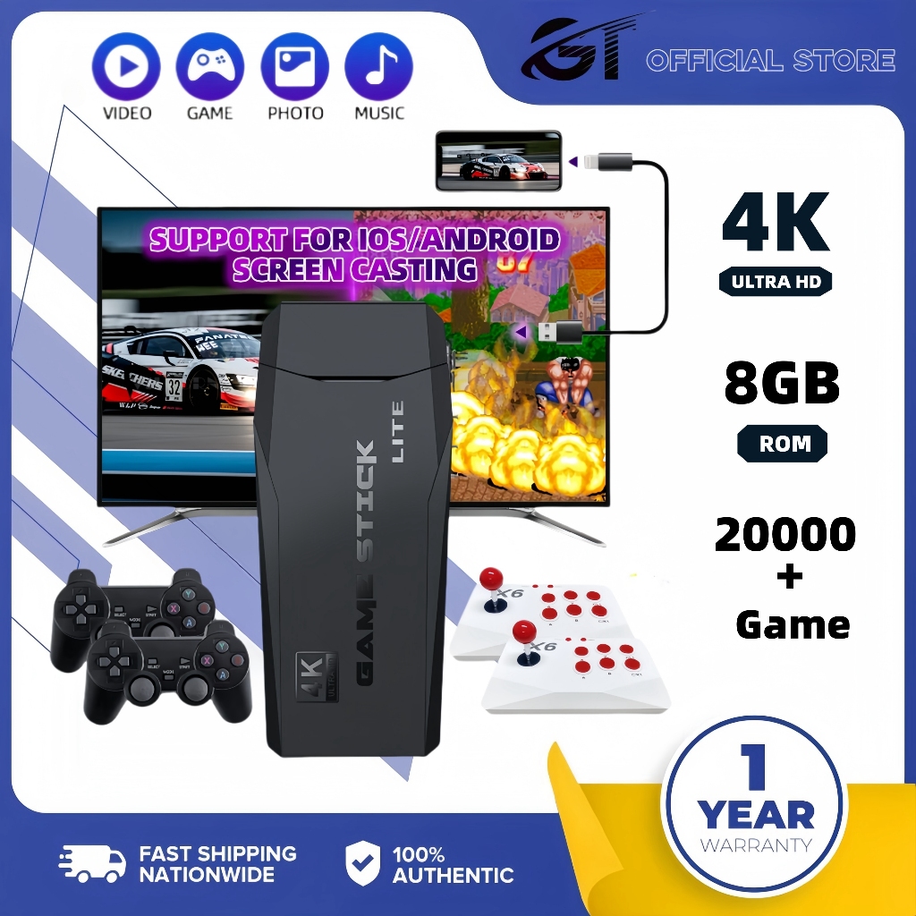 Game stick M8 64/32GB 20000+ classic retro game console Video wireless ...