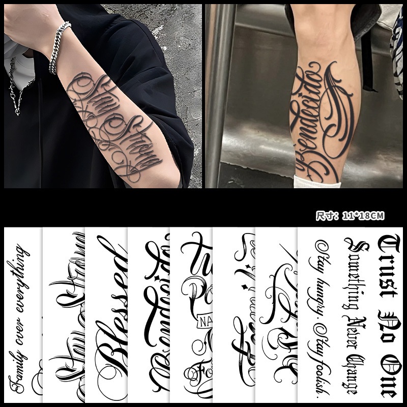 English na font temporary tattoo sticker, pangmatagalan, hindi ...
