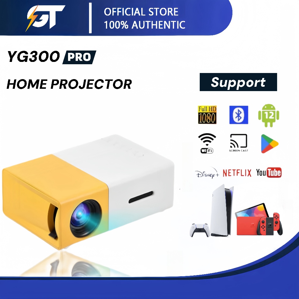 Mini HD Projector YG300 Portable LED Mini Projector HP Mini Home Cinema ...