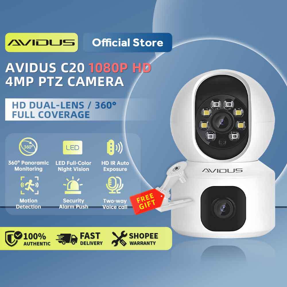AVIDUS x V380 PRO C20 Dual Lens Wireless Q4s Cctv Camera Two Direction ...