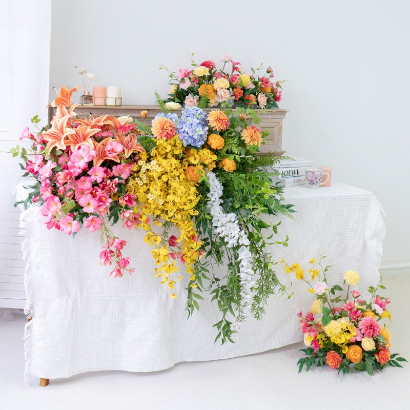Table top fireplace Decorative Table flowers Floral art Monet Pastoral ...