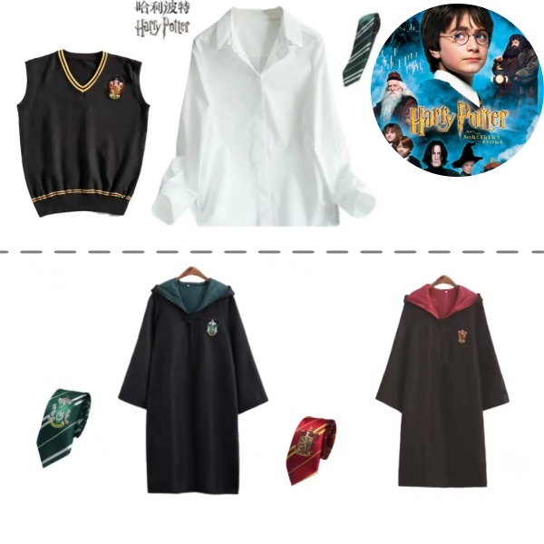 Men's and women's school uniform cape set umbledore Magical Wand Movie ...