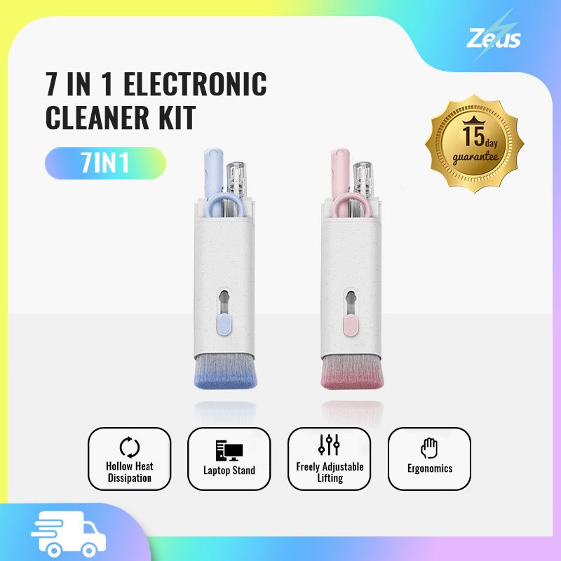 Zeus 7-in-1 Computer Keyboard Cleaner Brush Kit Earphone Cleaning Pen ...