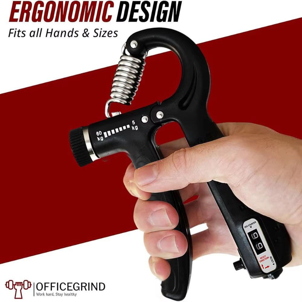 5-60kg R-type adjustable countable hand grip strength exercise muscle ...