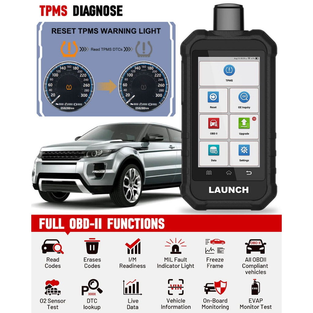 2025 New LAUNCH X431 Creader TPMS 5011 V2 Tire Pressure Monitoring Sensor Service Scanner ...