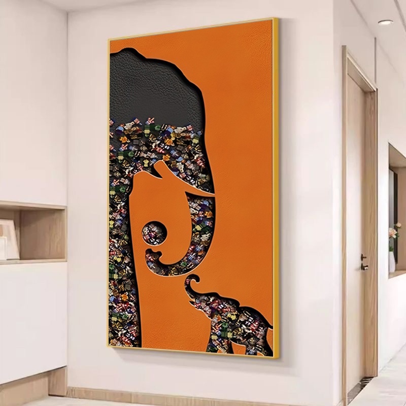 Trendy Decoration Painting Entrance Frescoe Aluminum Alloy Frame Home ...