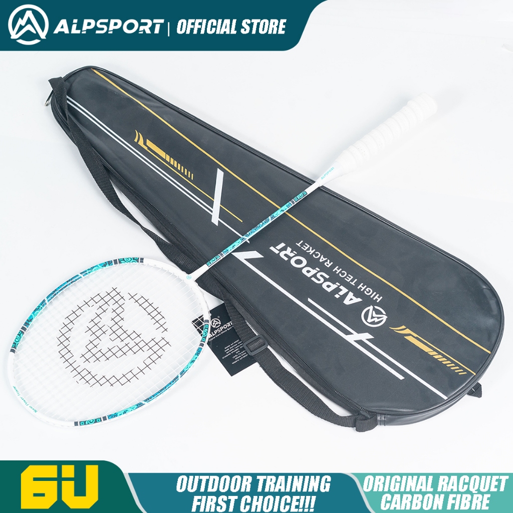 ALP XW 6U Super Light 100% Full Carbon Fiber Badminton Racket With ...