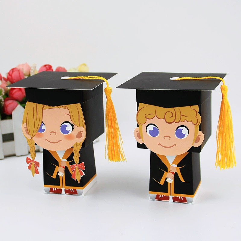 Graduation Candy Box 3D Boy Girl Gift Box Souvenirs Doctor Hat Box ...