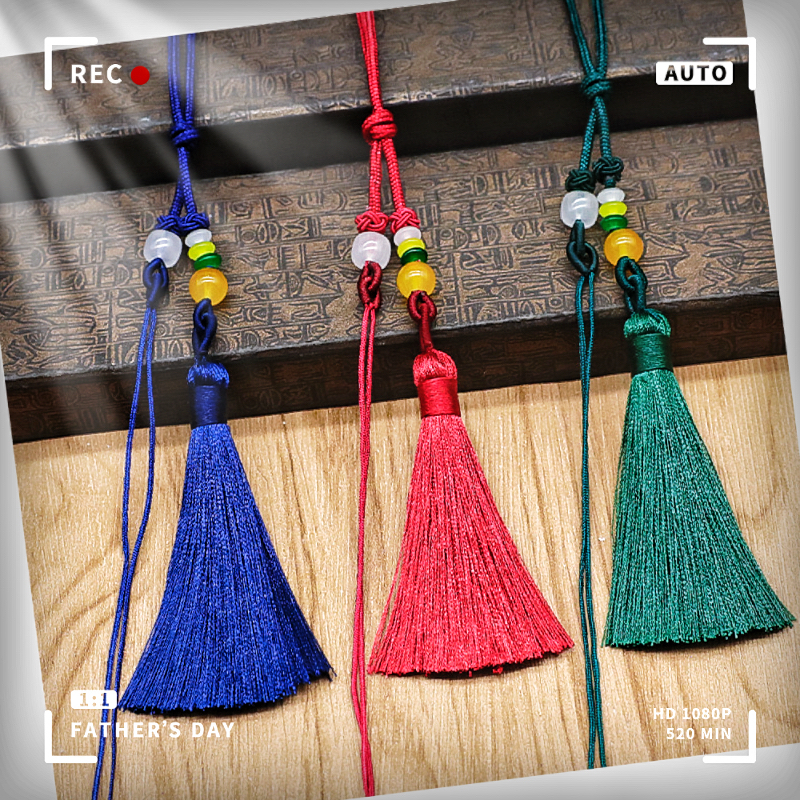 Tassel Handle Rope Car Lanyard Tassel Ear Hand-woven Diy Short Agate ...