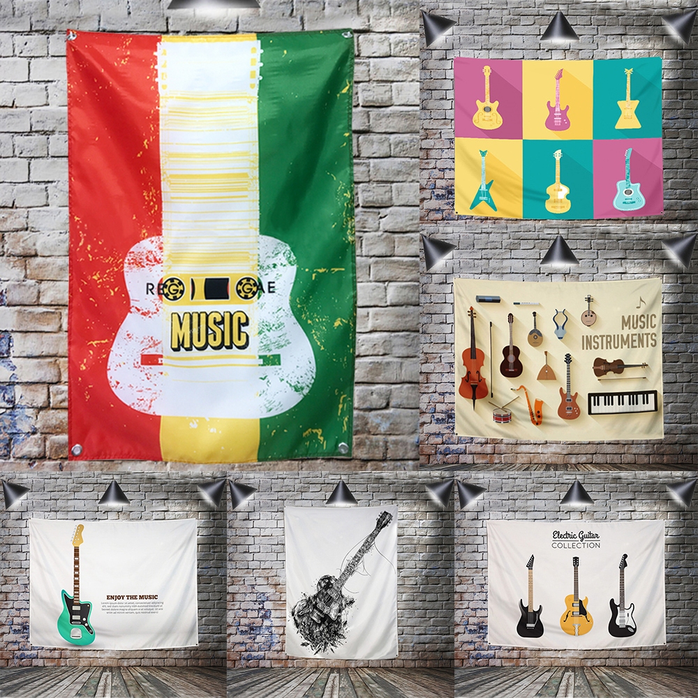 Guitar Poster Hanging Flag Banner Music Rock Reggae Jamaica Home ...