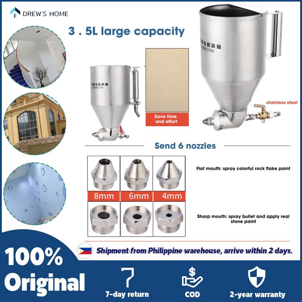 【Local Warehouse+COD】3500ml Stainless Steel Stucco Sprayer Cement ...