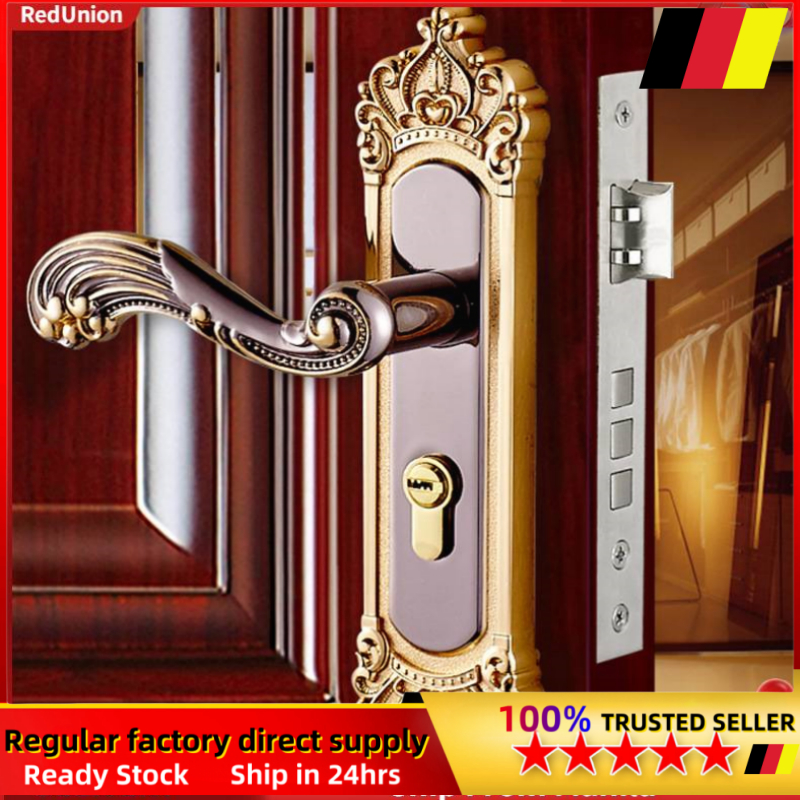 Aluminium Alloy Mute Door Locked Interior Door Handle Locks Set Lock ...