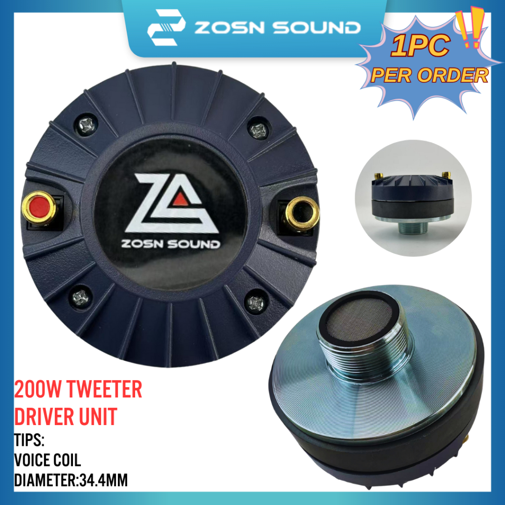 [ZS]200W Compression Driver Unit 34.4mm Voice Coil Tweeter Heavy Duty ...