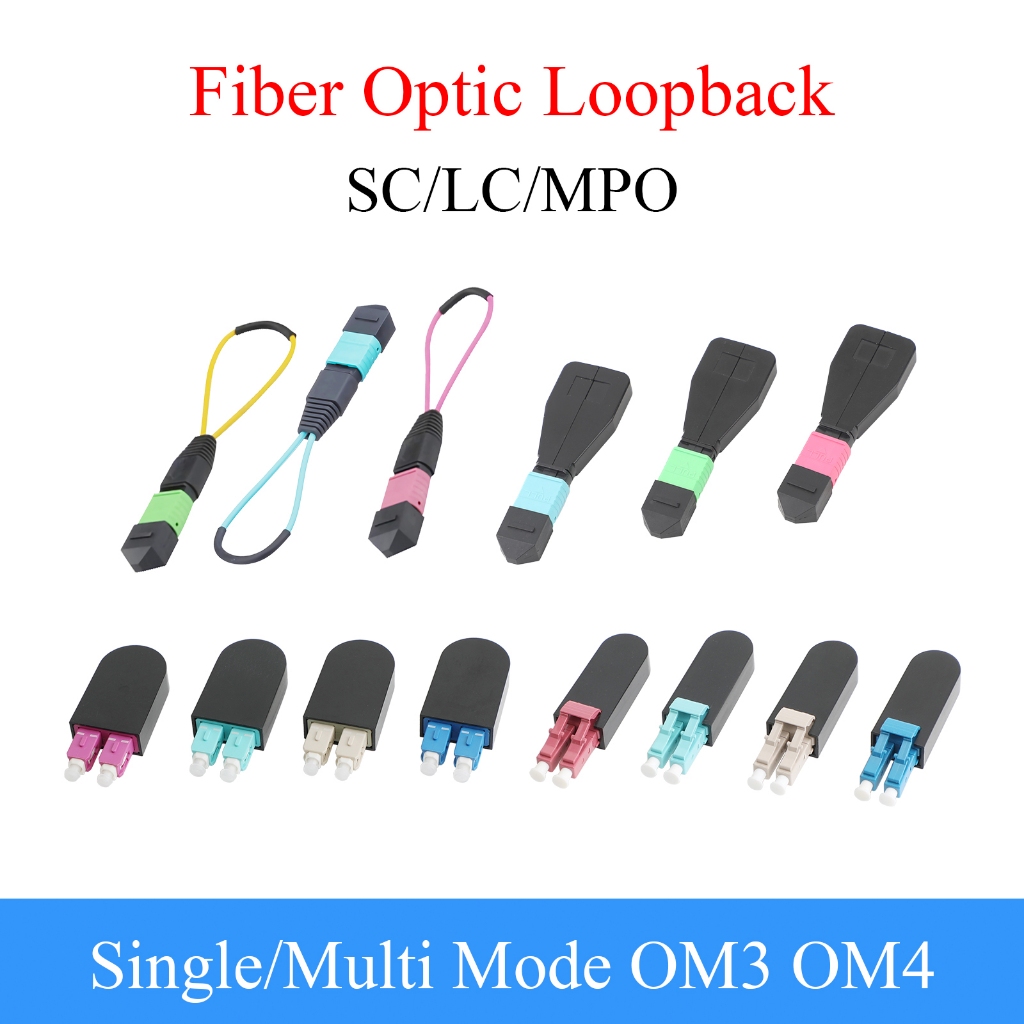1PCS SC/LC/MPO Fiber Optic Loopback Female Single Mode OM3 OM4 Adapter 8/12/24 Cores Loop Fiber ...