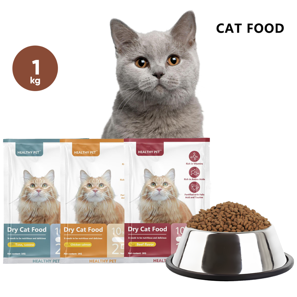 (1KG) Cat Food Kitten/Adult Cat Dry Food Environmentally Friendly ...